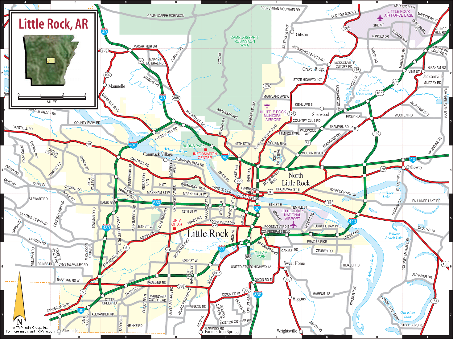 Little Rock Road Map Little Rock Road Map